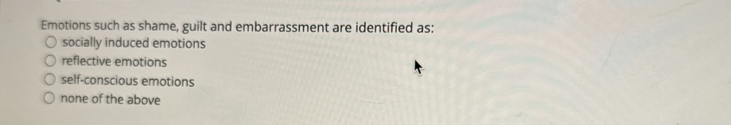 Solved Emotions Such As Shame Guilt And Embarrassment Are Chegg
