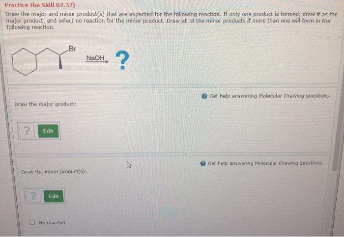 Solved Practice the Skill 07.37j Draw the major and minor | Chegg.com