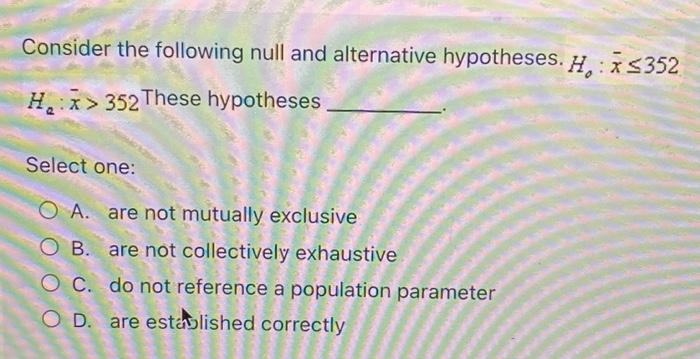 Solved Consider the following null and alternative | Chegg.com