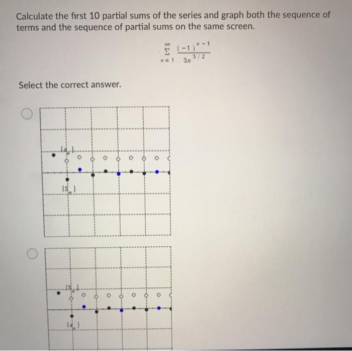 Solved Calculate the first 10 partial sums of the series and | Chegg.com