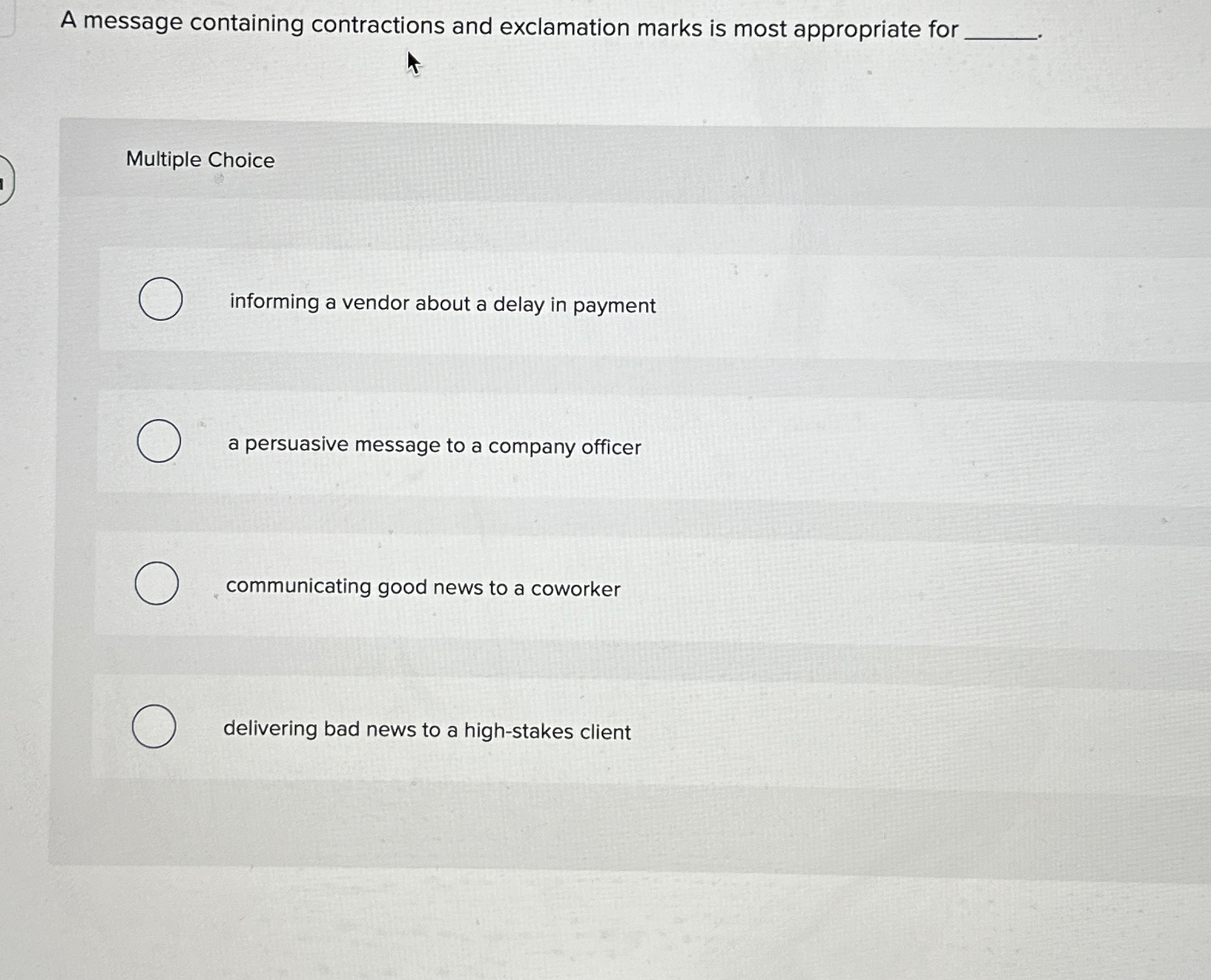 Solved A message containing contractions and exclamation | Chegg.com