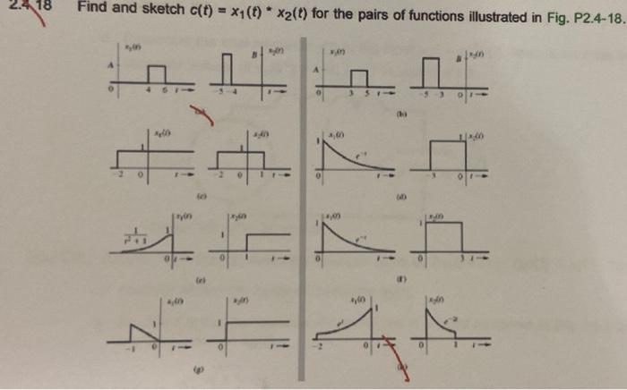 Solved 18 Find and sketch c(t) = x1(t) * x2(t) for the pairs | Chegg.com