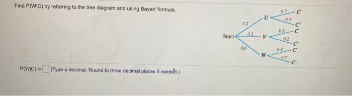 Solved Find P(WIC) by referring to the tree diagram and | Chegg.com