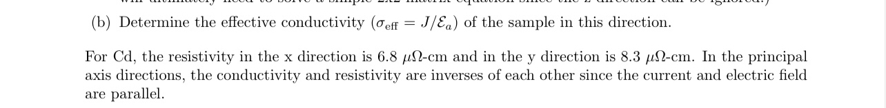 Solved (b) Determine the effective conductivity (\\\\sigma | Chegg.com
