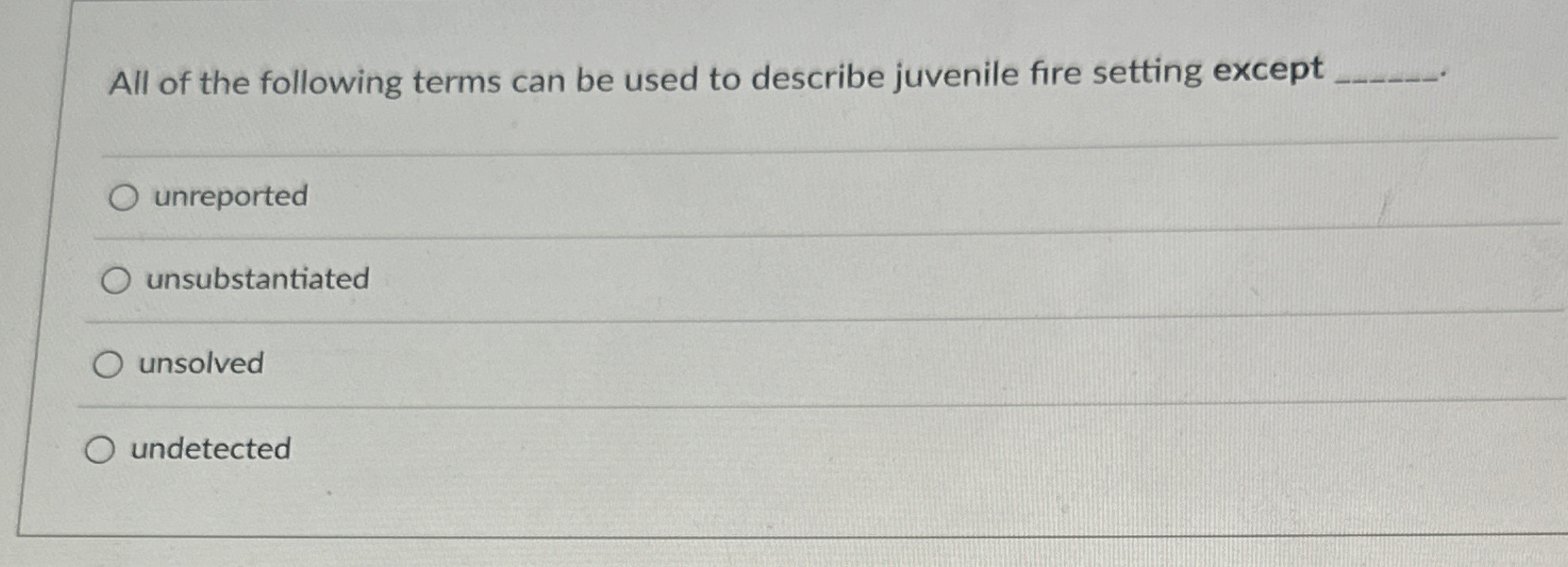 Solved All of the following terms can be used to describe | Chegg.com
