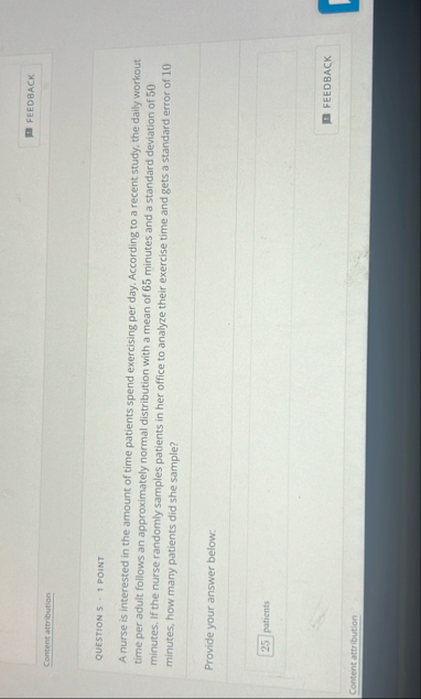 Solved Content attributionQUESTION 5 - 1 ﻿POINTA nurse is | Chegg.com