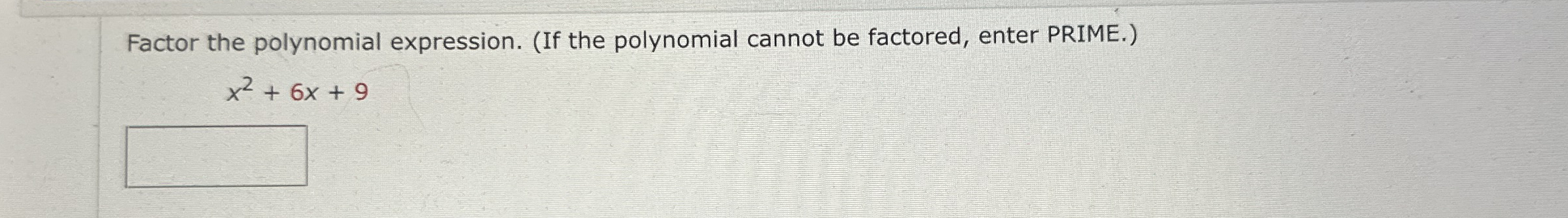 Solved Factor the polynomial expression. (If the polynomial | Chegg.com