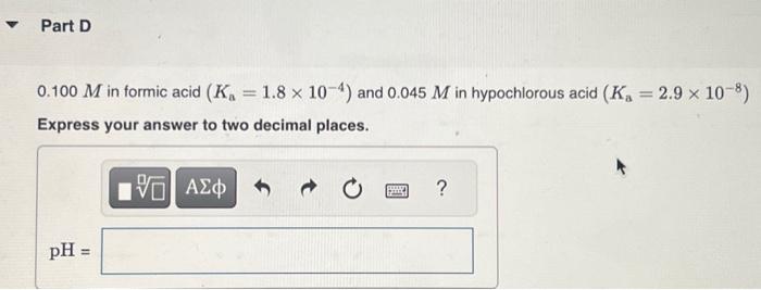 Solved 0.095M in HF(Ka=6.8×10−4) and 0.230M in | Chegg.com