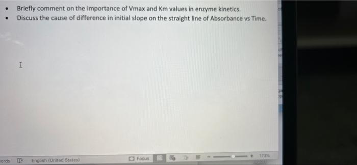 Solved Briefly comment on the importance of Vmax and Km | Chegg.com