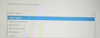 Solved Is the theory concise and simple?Select optionSelect | Chegg.com