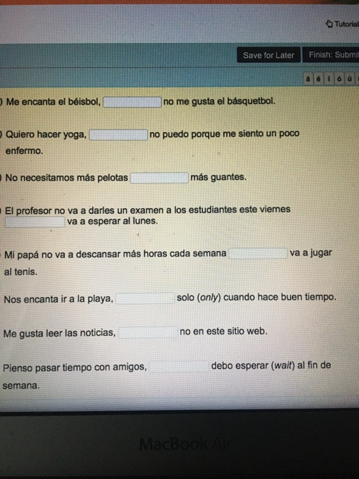 Solved complete the following sentences using pero, sino, or | Chegg.com