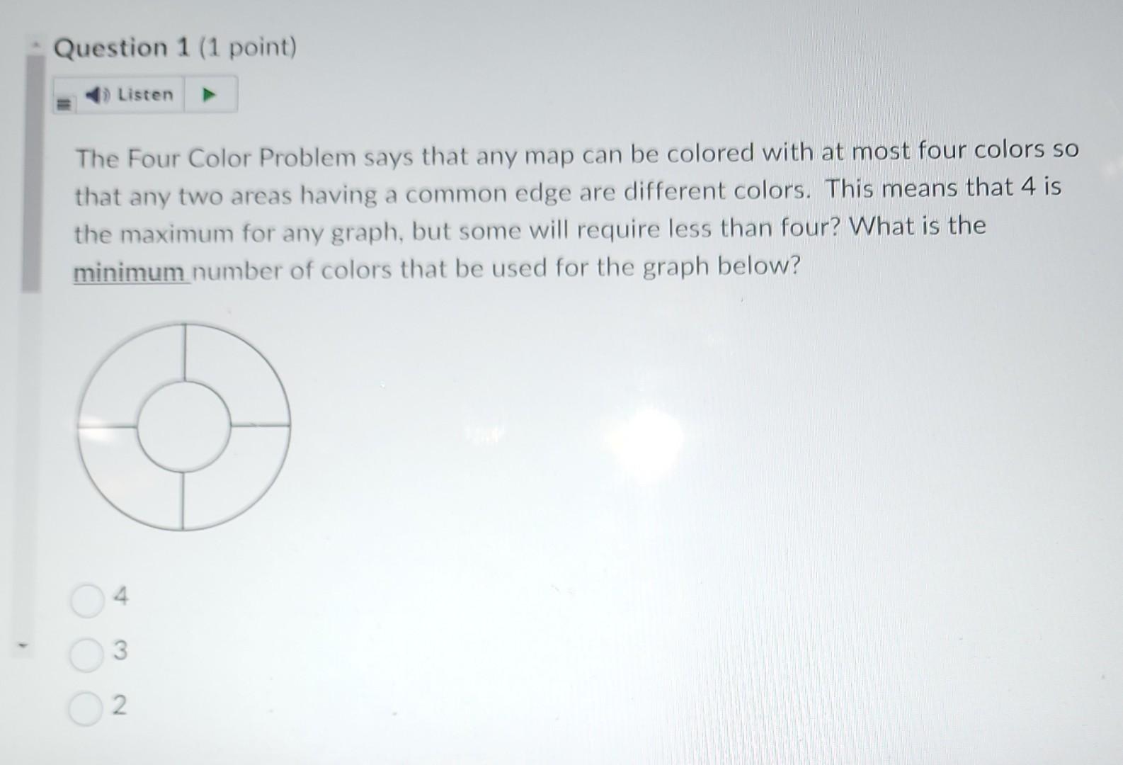 Solved The Four Color Problem says that any map can be | Chegg.com