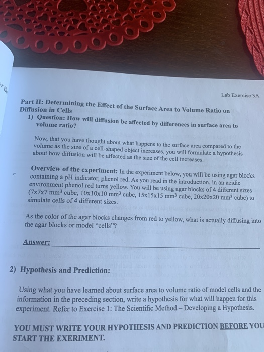 Solved Lab Exercise 3A Part II: Determining the Effect of | Chegg.com