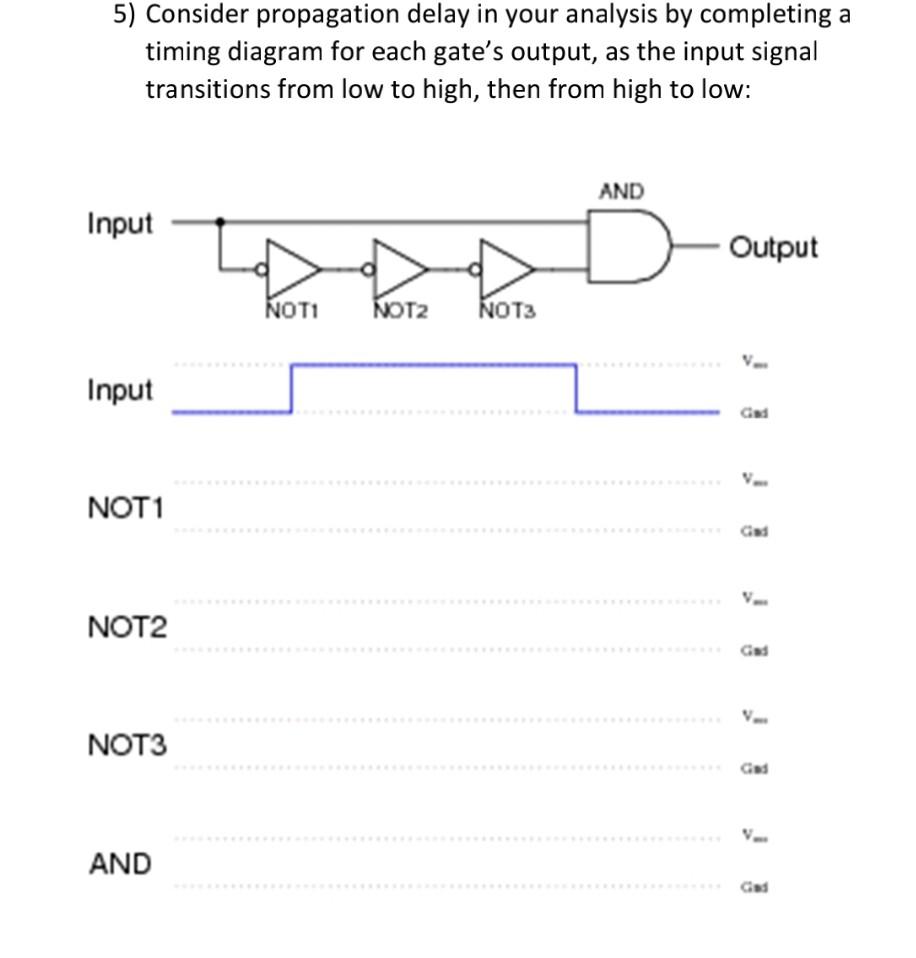 Solved 5) Consider propagation delay in your analysis by | Chegg.com