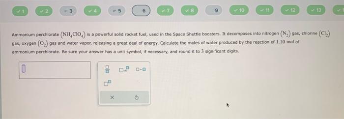 Solved Ammanlum perchlorate (NH4ClO4) is a powerful solid | Chegg.com