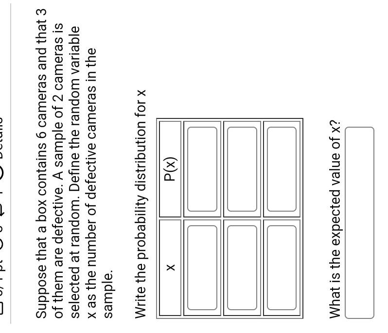 Solved Suppose that a box contains 6 cameras and that 3 of | Chegg.com