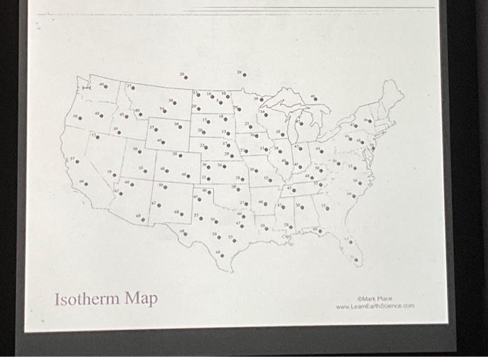Solved Isotherm Map Isobar Map | Chegg.com