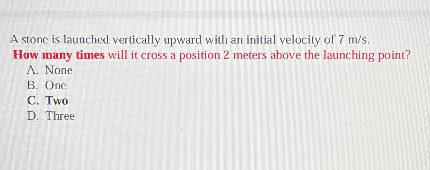 Solved A stone is launched vertically upward with an initial | Chegg.com