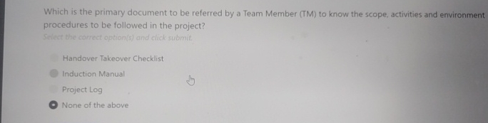 Solved Which is the primary document to be referred by a | Chegg.com