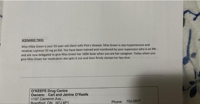 Solved SCENARIO ONE: Mr. Salim Chadhari is an 83 -year-old | Chegg.com