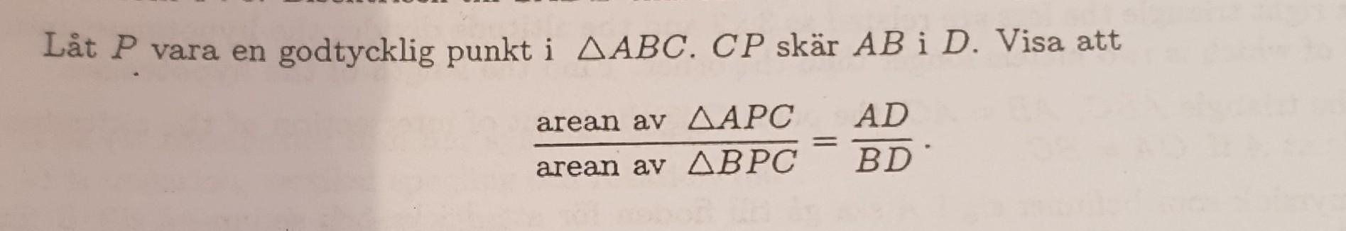 Solved Let P be an arbitrary point in triangle ABC. CP | Chegg.com