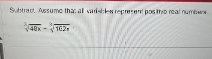 Solved Subtract. Assume that all variables represent | Chegg.com