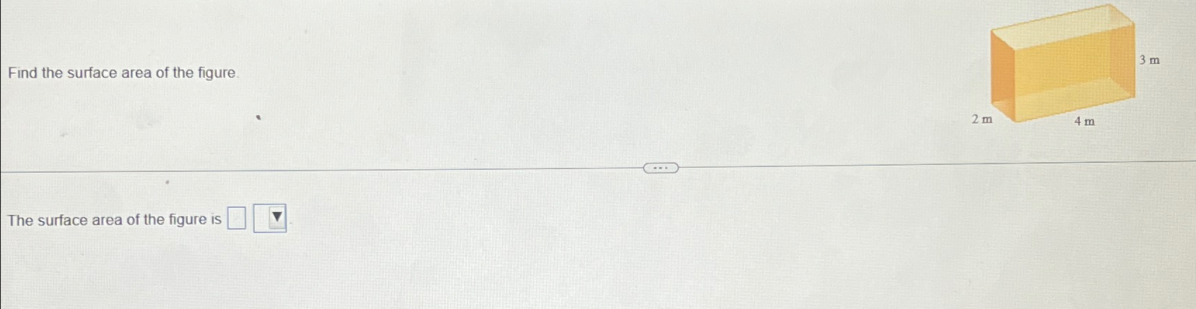 Solved Find the surface area of the figure.The surface area | Chegg.com
