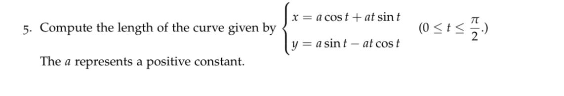 Solved Compute the length of the curve given by | Chegg.com