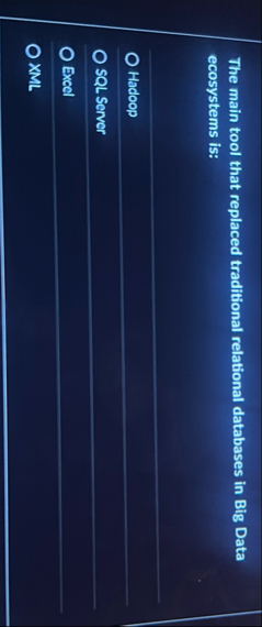 Solved The main tool that replaced traditional relational | Chegg.com