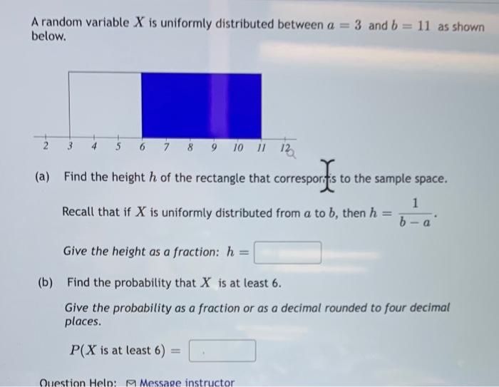Solved A random variable X is uniformly distributed between | Chegg.com