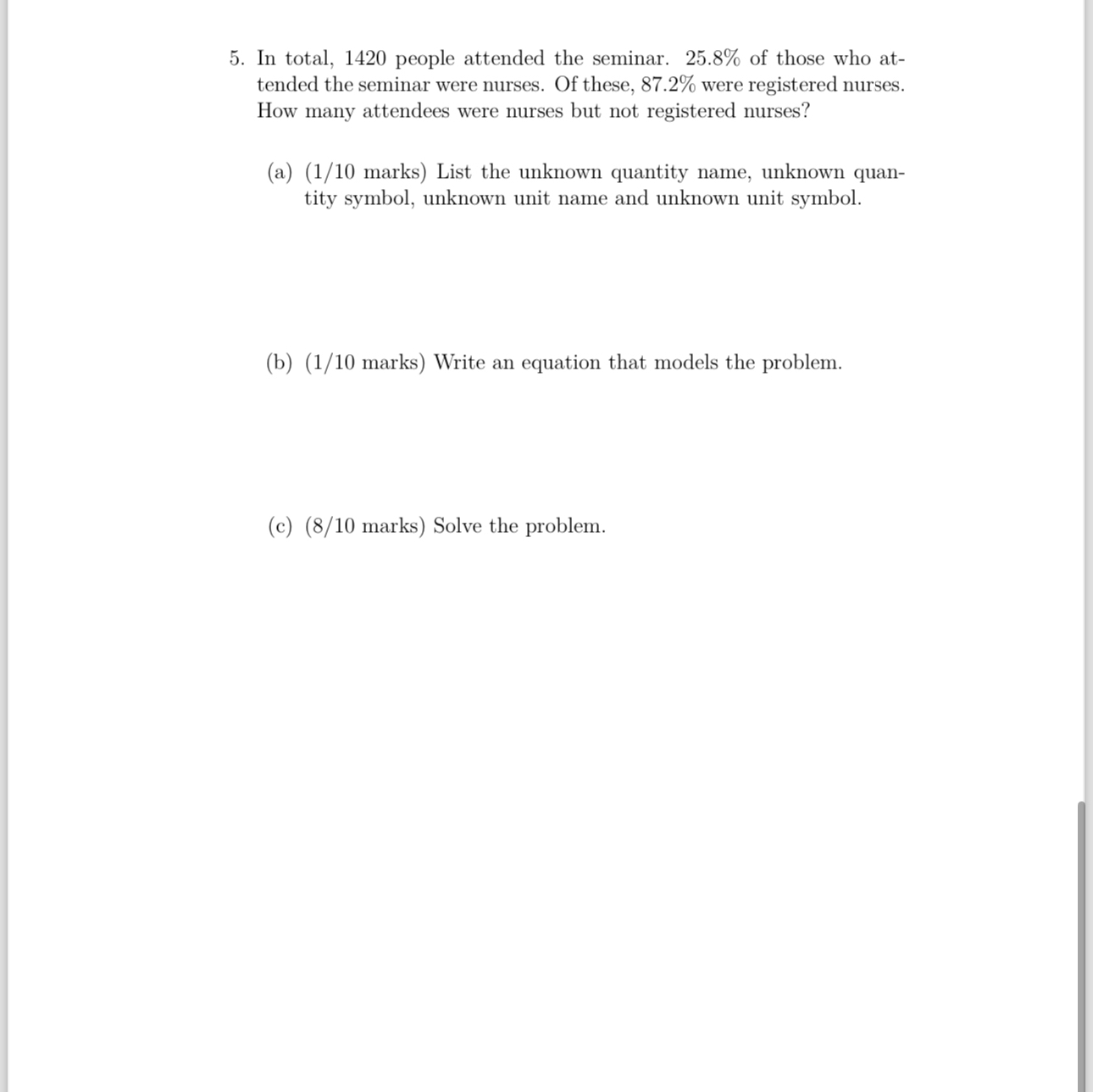 Solved In total, 1420 ﻿people attended the seminar. 25.8% | Chegg.com