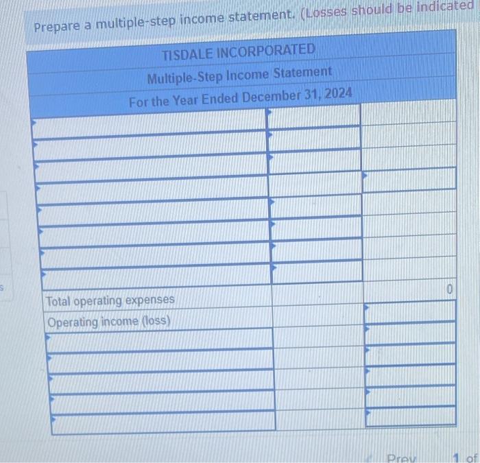 Solved Exercise 6-3 (Algo) Prepare a multiple-step income | Chegg.com