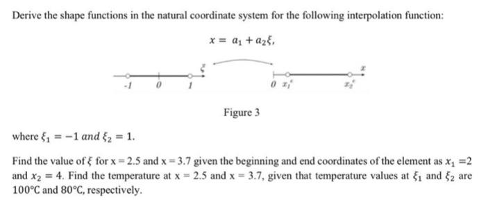Solved Derive the shape functions in the natural coordinate | Chegg.com