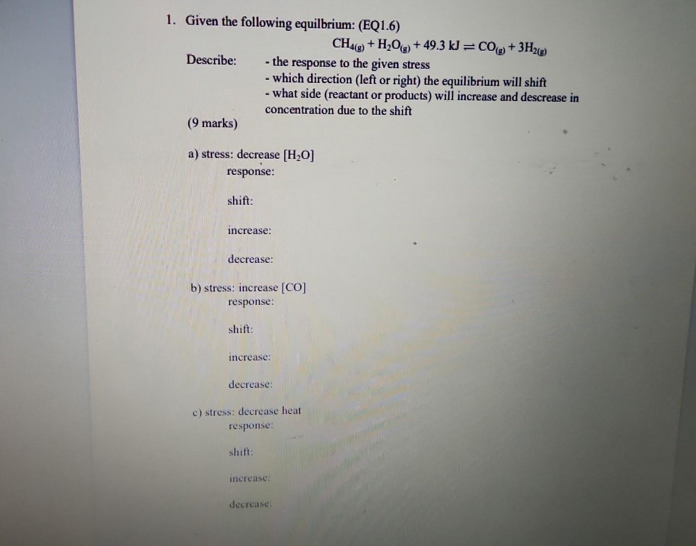 Solved 3. Given the following hypothetical reaction: A(g)+2 | Chegg.com