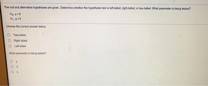 Solved The Null And Alternative Hypotheses Are Given