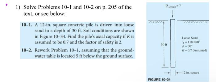 Solved 10-2. Rework Problem 10-1, assuming that the | Chegg.com