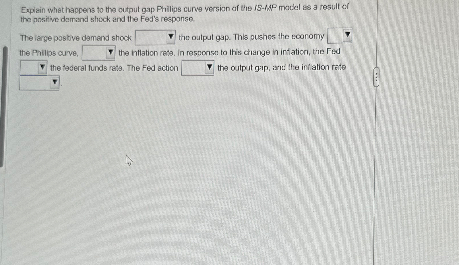 Solved Explain what happens to the output gap Phillips curve | Chegg.com