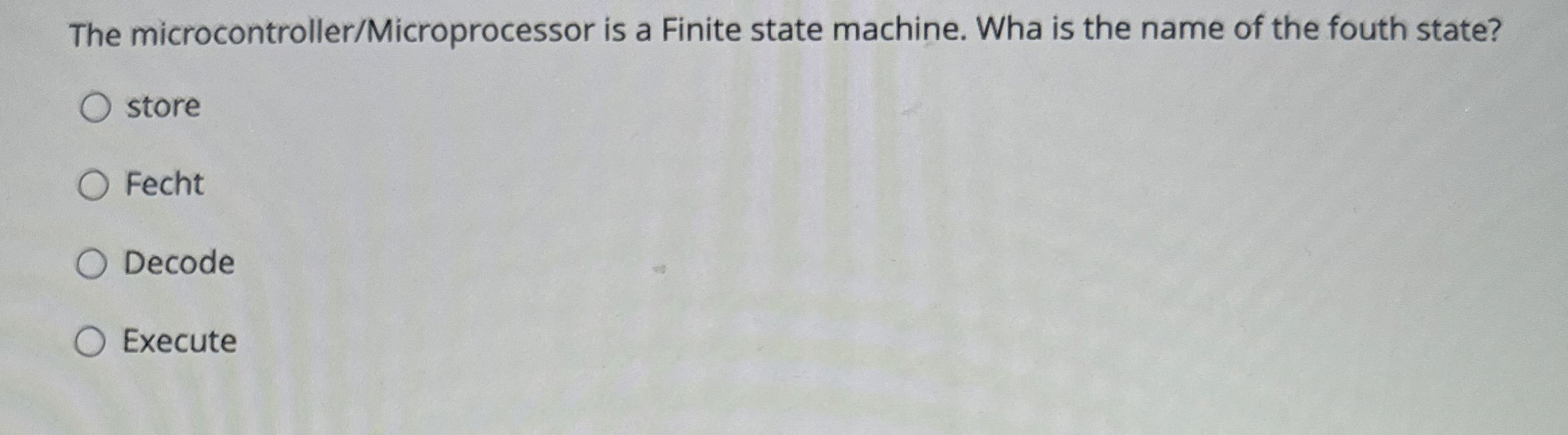 Solved The microcontroller/Microprocessor is a Finite state | Chegg.com