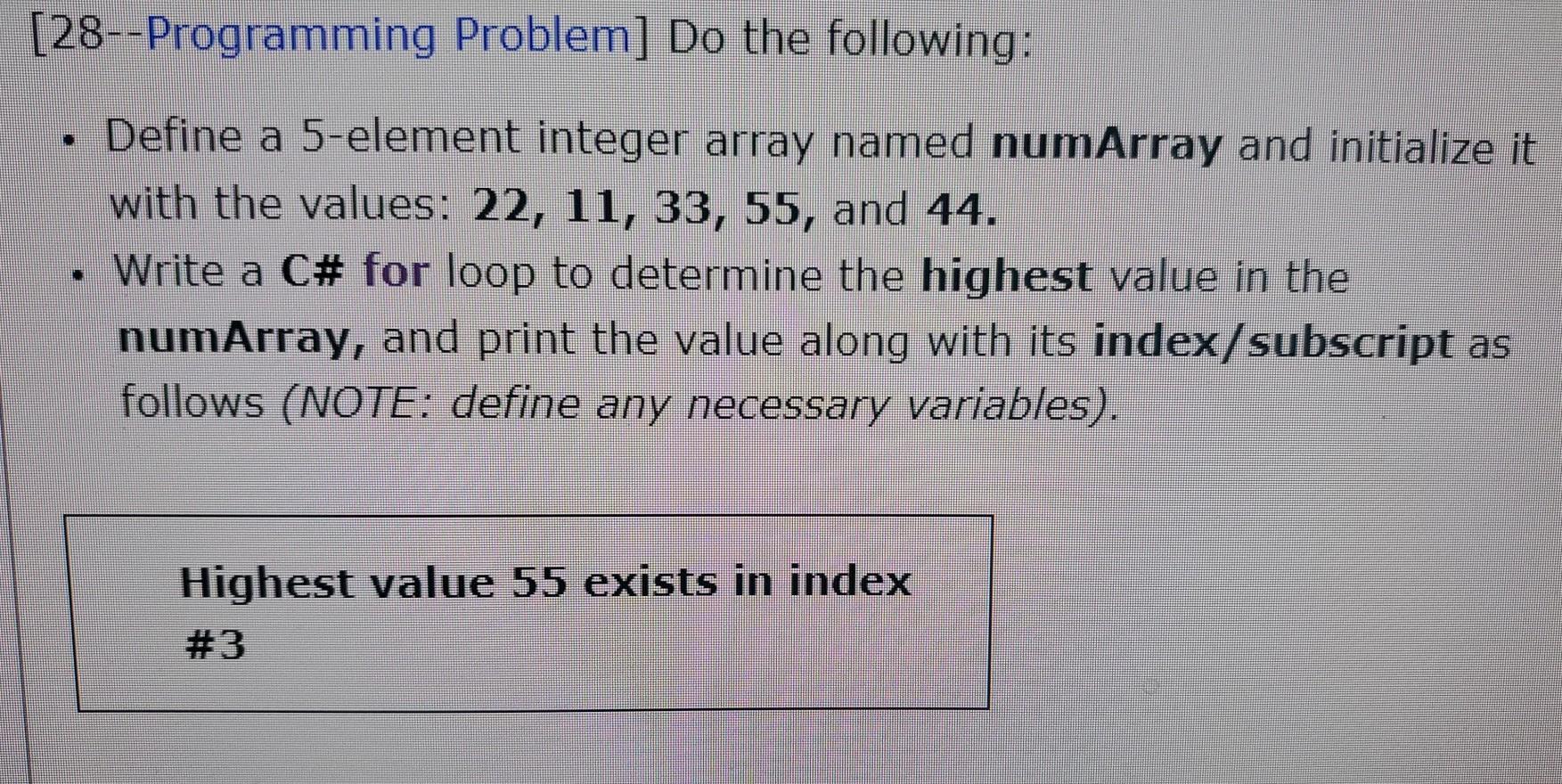 Solved [28--Programming Problem] Do the following: Define a | Chegg.com