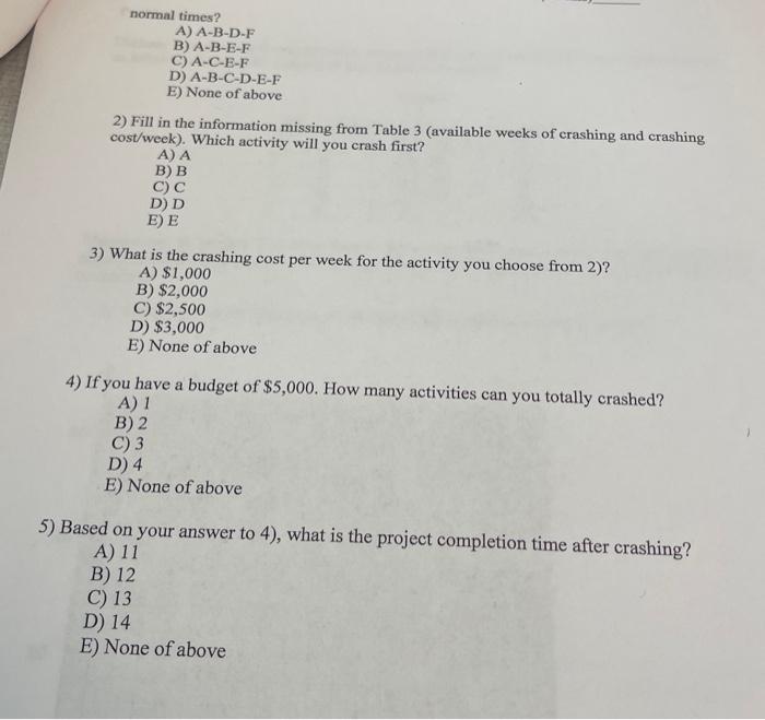 Solved Figure 3 to accompany Table 3 1) What is the critical | Chegg.com