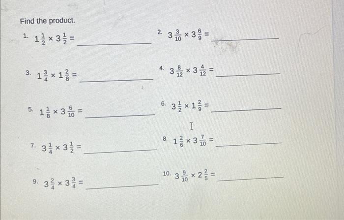 Solved Find the product. 1. 121×321= 2. 3103×396= 3. | Chegg.com