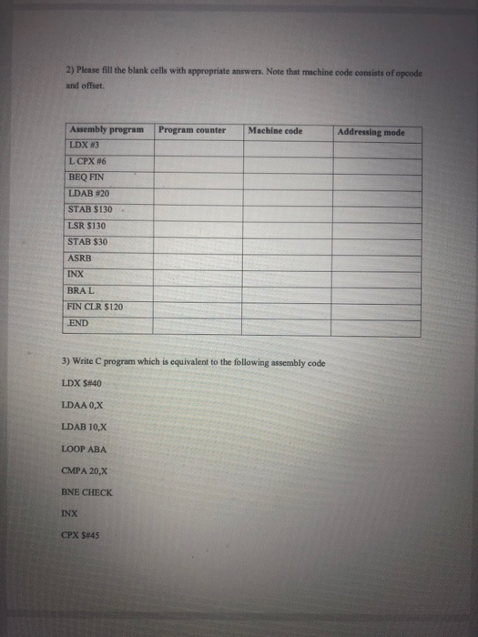 Use motorola 6800 assembly language. PLS answer | Chegg.com