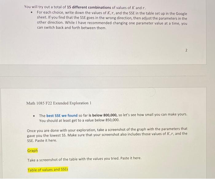 Solved Exploration 1: Fitting Models to Population Data of | Chegg.com
