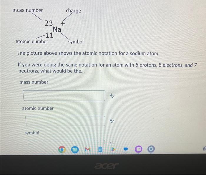 Solved The picture above shows the atomic notation for a | Chegg.com