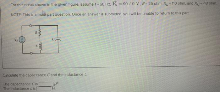 Solved For the circuit shown in the given figure, assume | Chegg.com