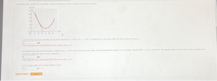 Solved A position-time graph for a particle moving along the | Chegg.com