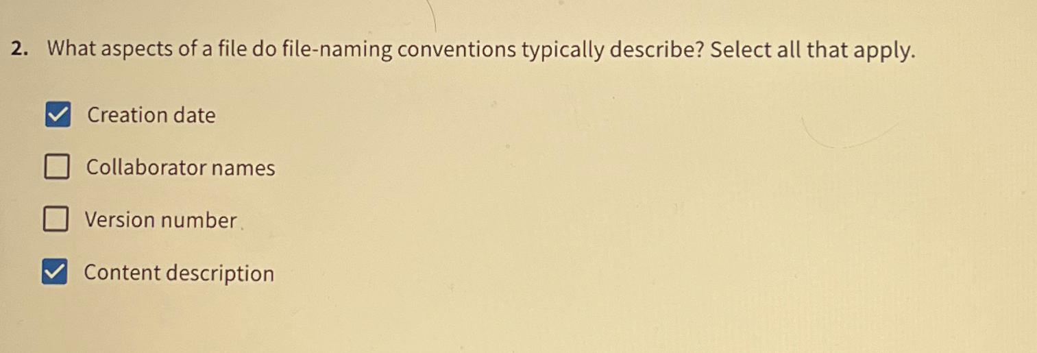 Solved What aspects of a file do file-naming conventions | Chegg.com