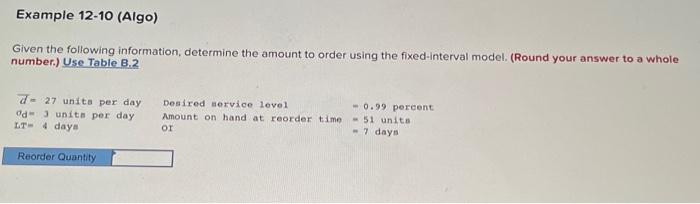 Solved Given the following information, determine the amount | Chegg.com