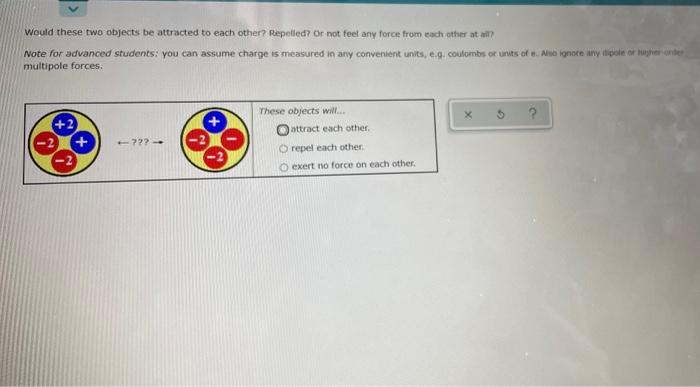 Solved would these two objects be attracted to each other? | Chegg.com