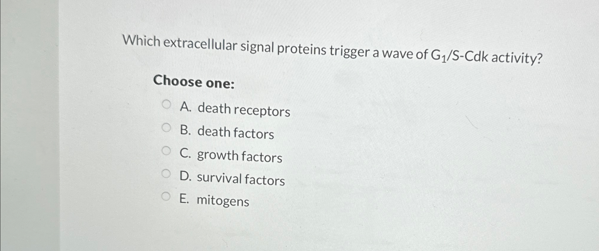 Solved Which extracellular signal proteins trigger a wave of | Chegg.com